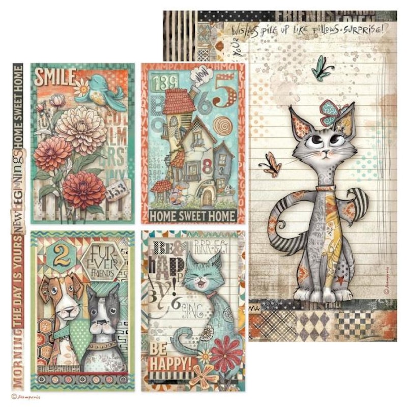 Rice Paper Cat Decoupage - Etsy