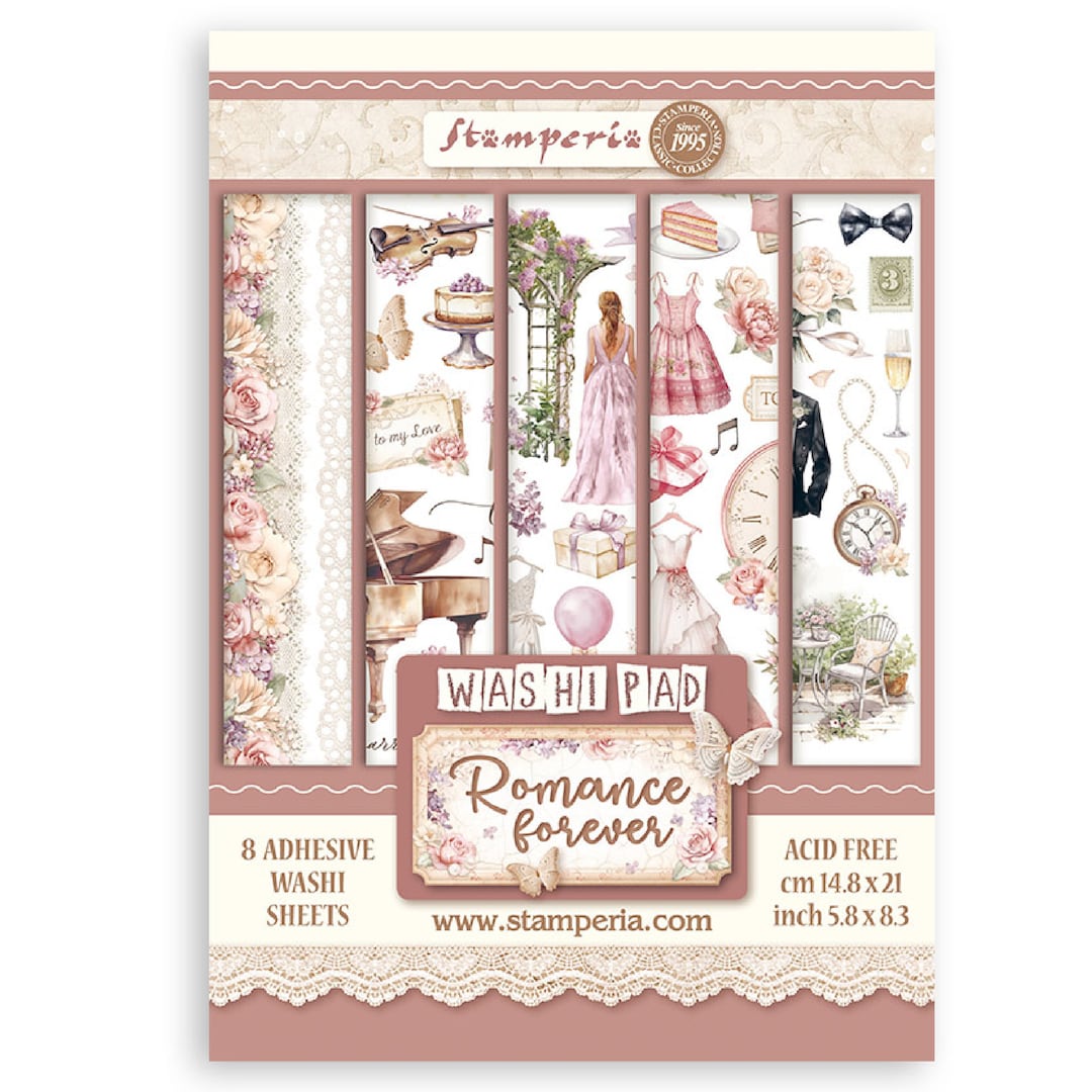 Stamperia Romance Forever Washi Pad ,craft Supplies,card Making ...