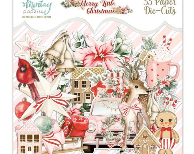 Mintay White Christmas Ephemera ,card Making,craft Supplies,collage ...