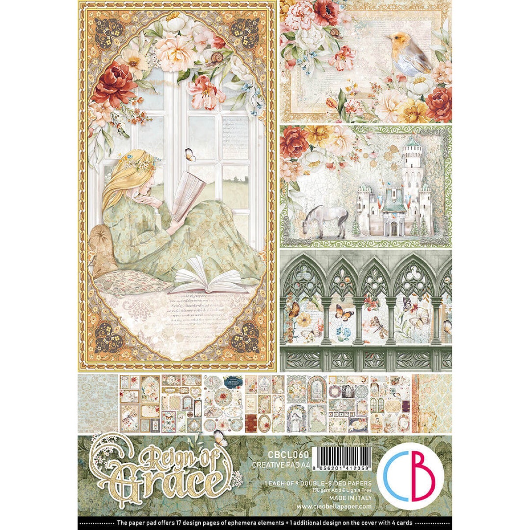 Ciao Bella Reign of Grace A4 Scrapbooking Paper Set Craft Supplies ...