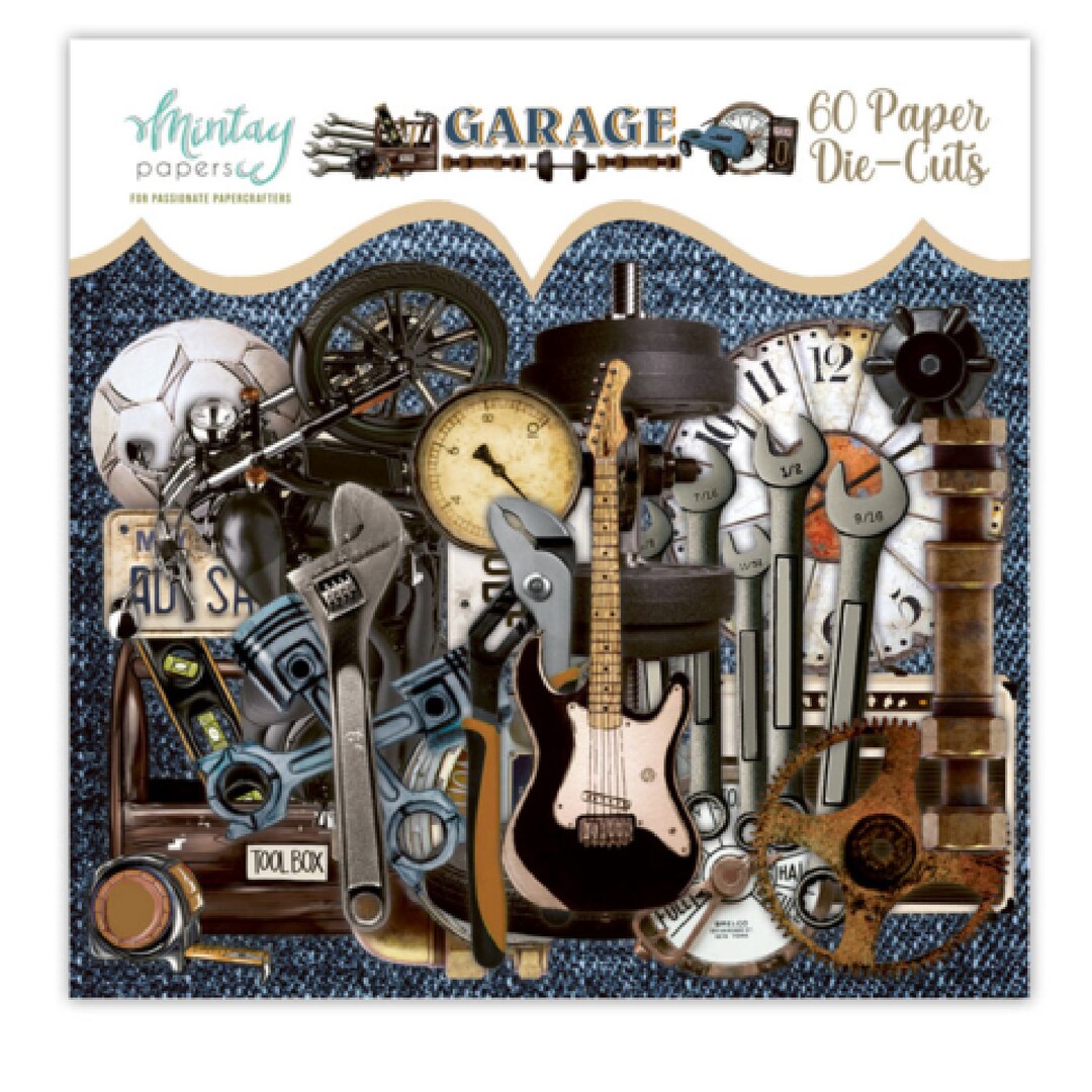 Mintay Garage Ephemera Die Cuts,embellishments ,craft Supplies ...