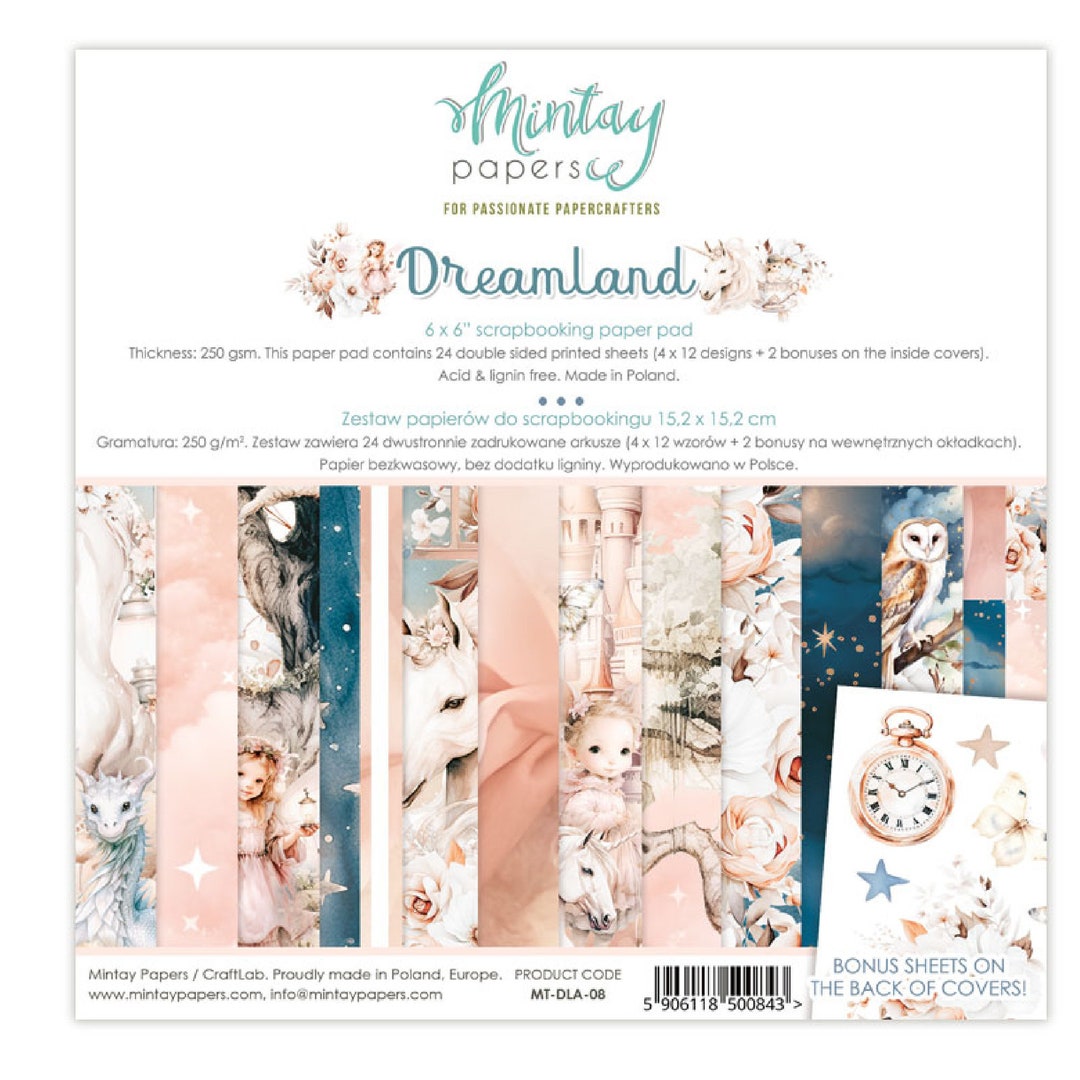 Mintay Dreamland 6" X 6" Paper Pad,card Making,craft Supplies,baby ...