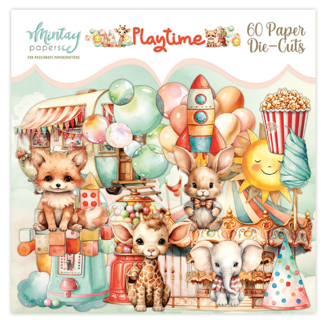 Mintay Playtime Ephemera ,card Making,craft Supplies,baby Floral ...
