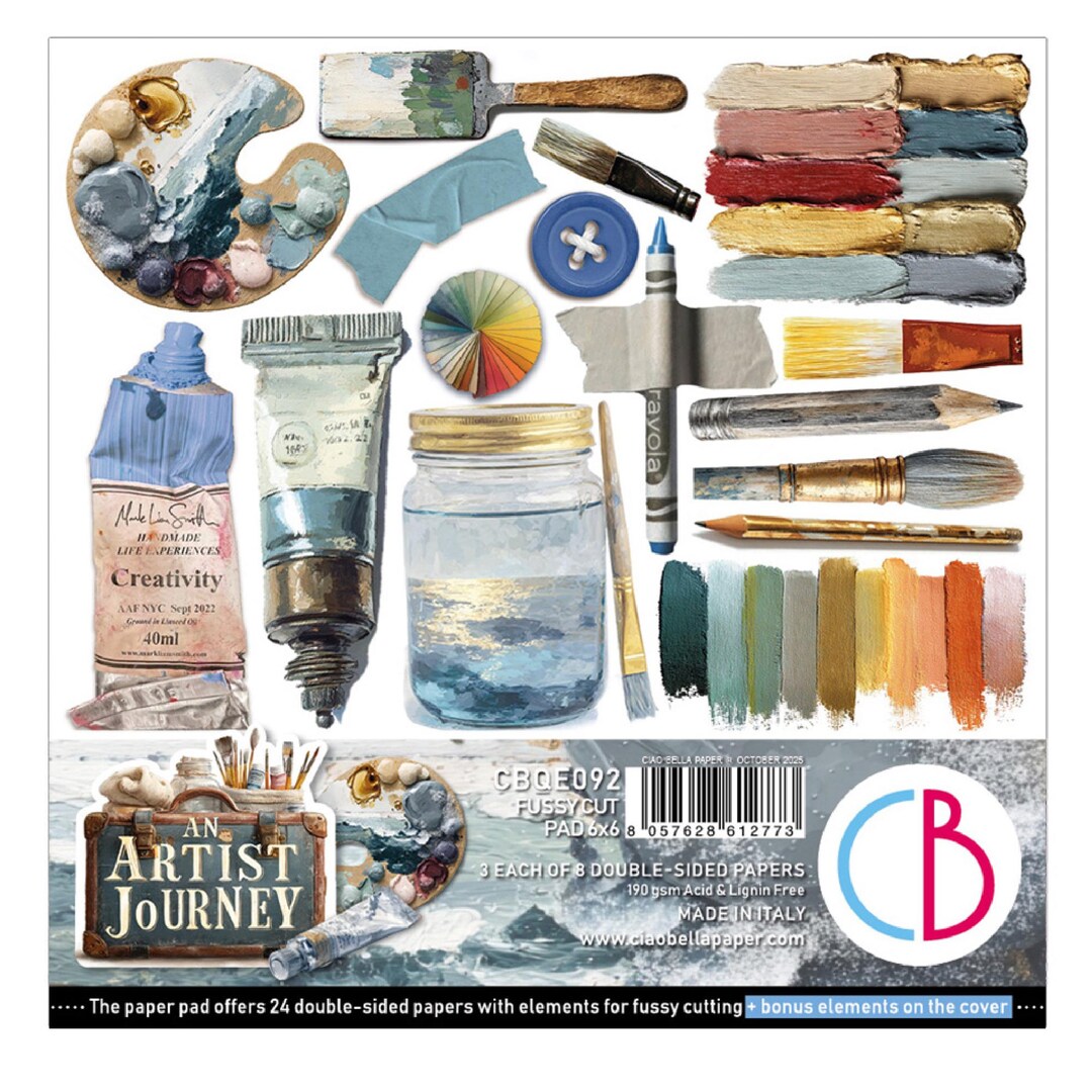 Ciao Bella an Artist Journey 6" X 6" Fussy Cut Pad,scrapbooking Paper ...