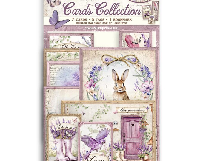 Stamperia Lavender Cards & Tags Collection ,craft Supplies,card Making ...