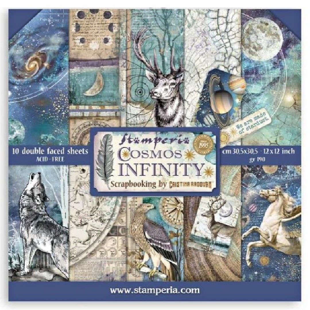 Stamperia Cosmos Infinity 12" X 12" Scrapbooking Paper Pack ...