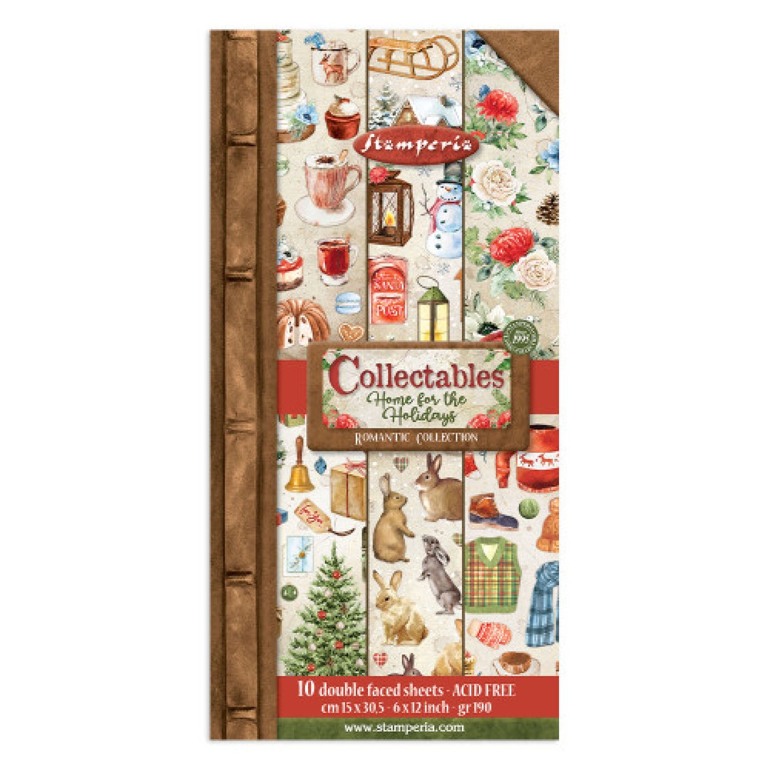 Stamperia Home for the Holidays 6" X 12" Collectables Scrapbook Paper ...