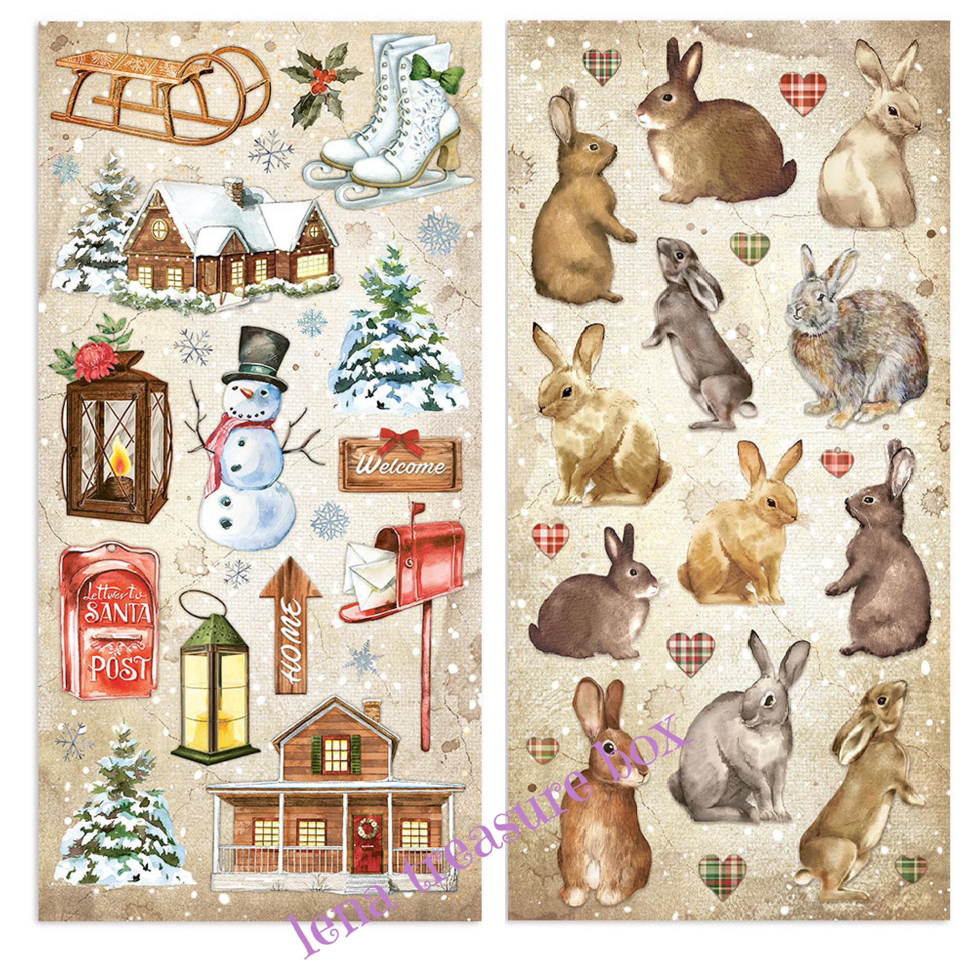 Stamperia Home for the Holidays 6 X 12 - Etsy