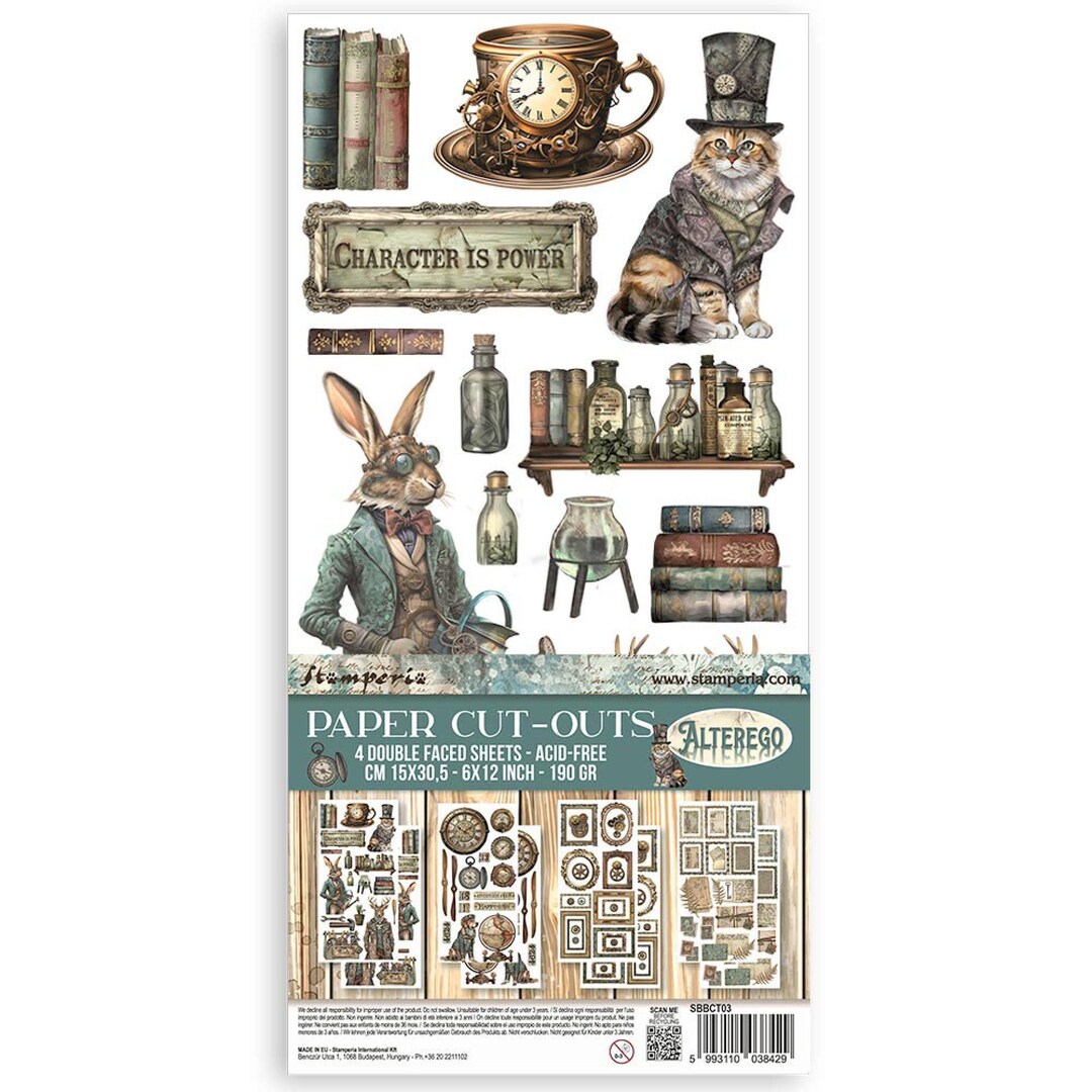 Stamperia Alterego Paper Cut-outs,craft Supplies,card Making,scrapbook ...