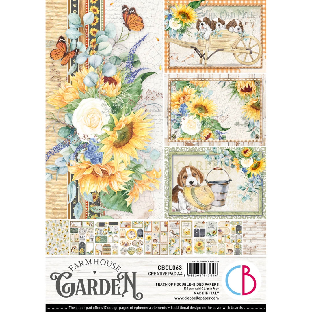 Farmhouse Garden Scrapbooking Paper Pad A4 - Ciao Bella - Etsy