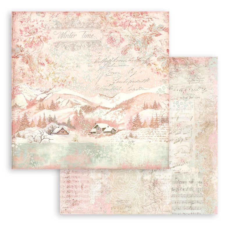 Stamperia Sweet Winter 8 X 8 Background - Etsy