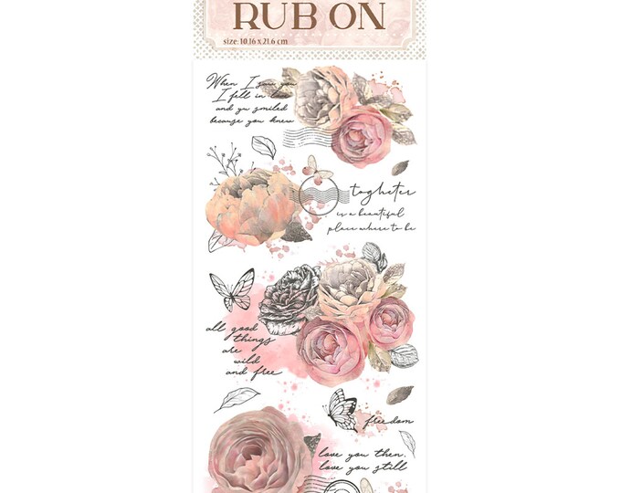 Stamperia Shabby Rose Rub On,craft Supplies,card Making,scrapbooking ...