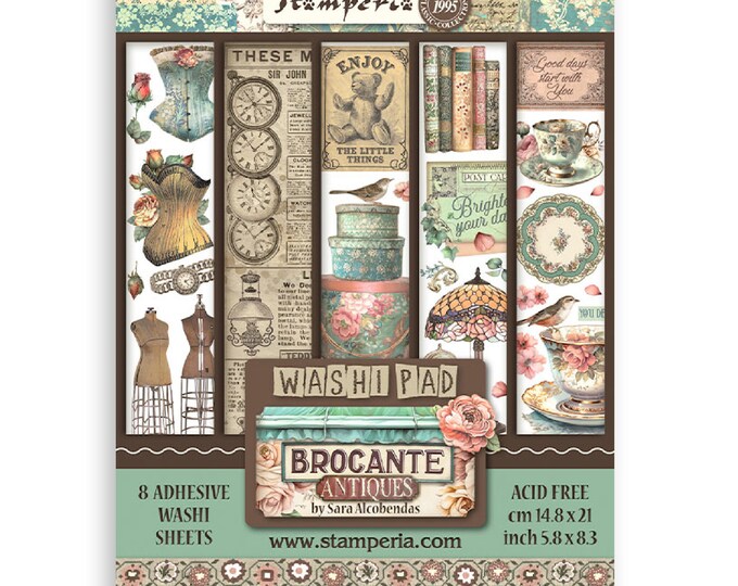 Stamperia Brocante Washi Pad ,craft Supplies,card Making,scrapbooking ...