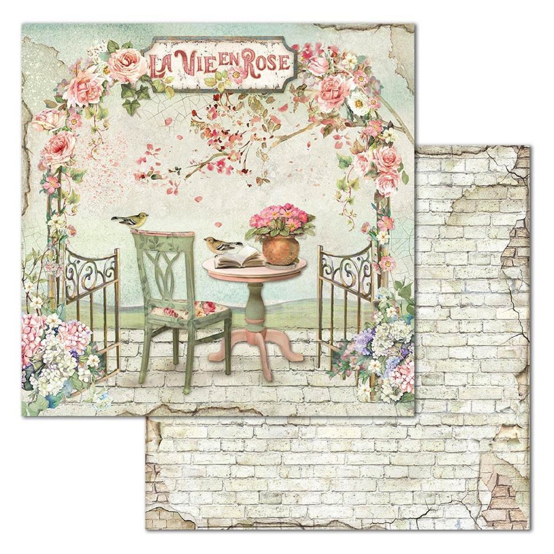 Stamperia House of Roses 8" X 8" Paper Pad 10 Pc ,craft Supplies,card ...