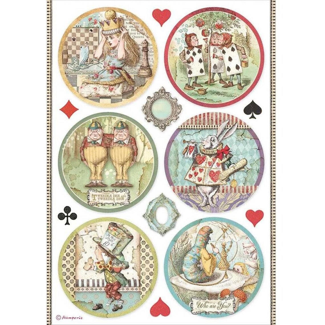 Stamperia Alice A4 Rice Paper craft Suppliescard - Etsy