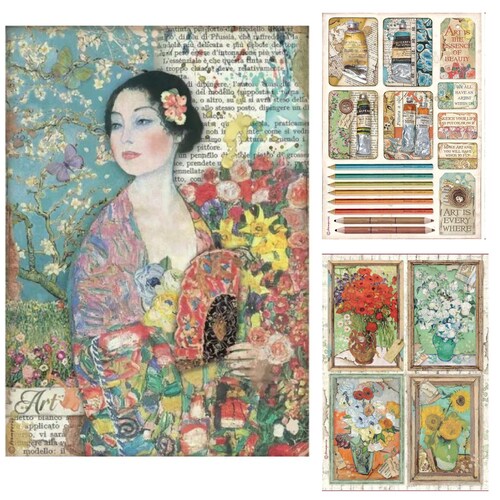 Stamperia Atelier Des Arts A4 Rice Paper - Etsy