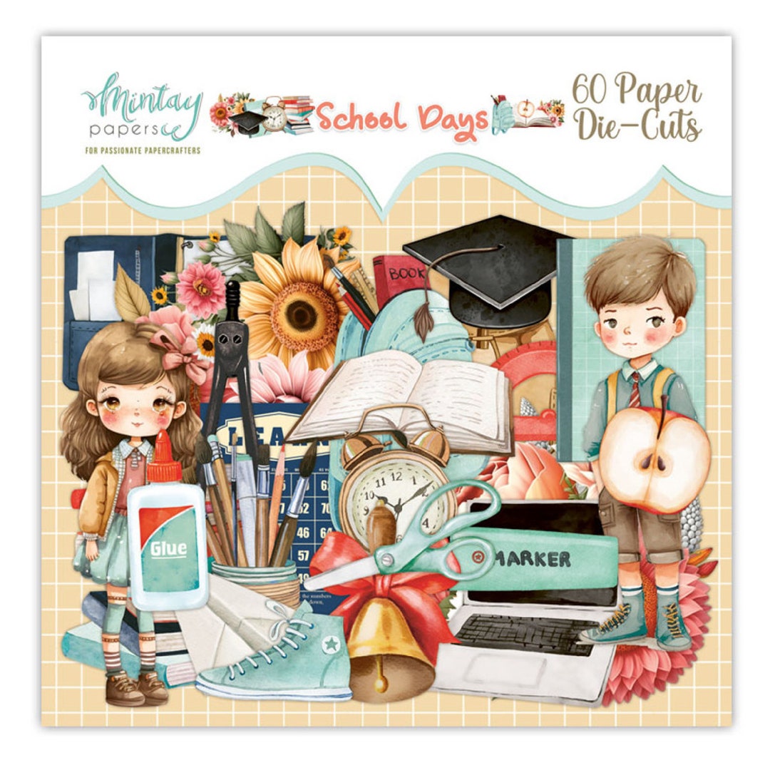 Mintay School Days Ephemera, Embellishments,school Days ,card Making ...