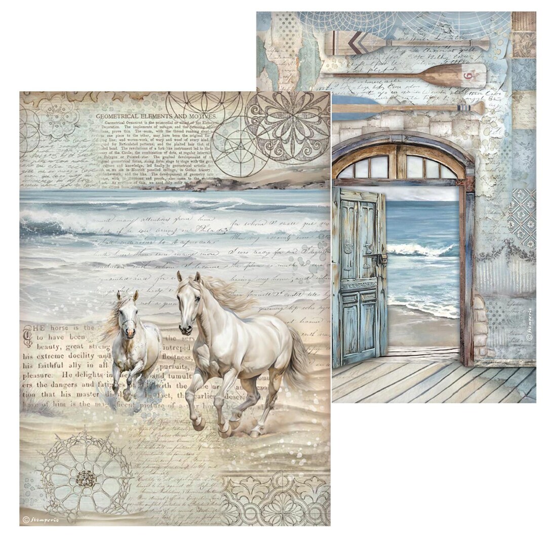 Stamperia Silent Sea A4 Rice Paper,craft Supplies,card Making ...