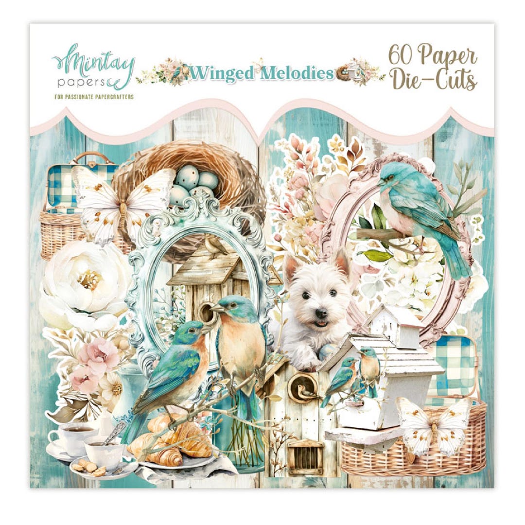 Mintay Winged Melodies Ephemera: Floral Bird Paper Die Cuts - Etsy