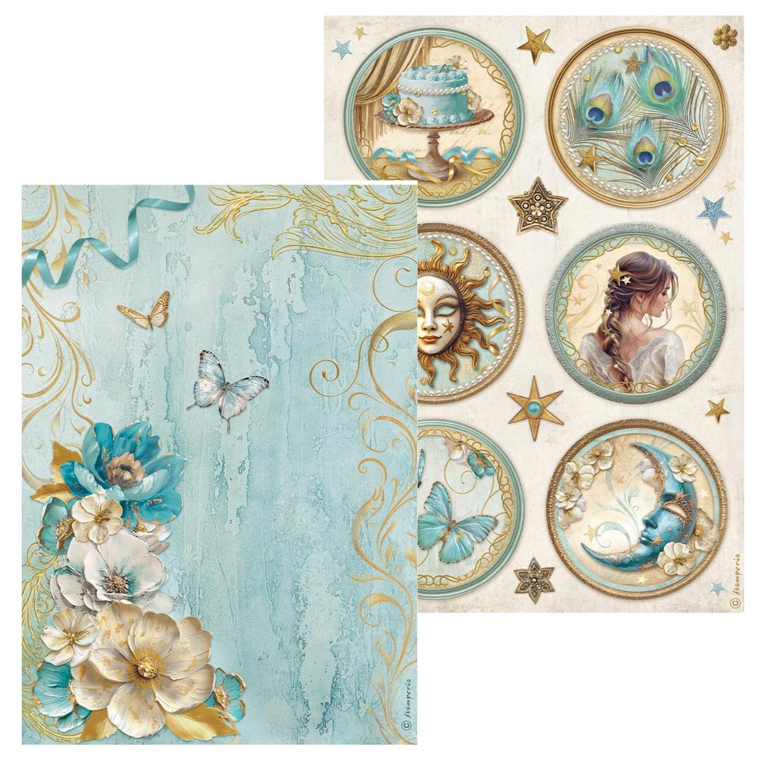 Stamperia Masquerade A4 Rice Paper,craft Supplies,card Making ...