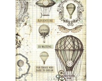 Rice Paper For Crafts Stamperia Steampunk Rice Paper - A4 Size ...