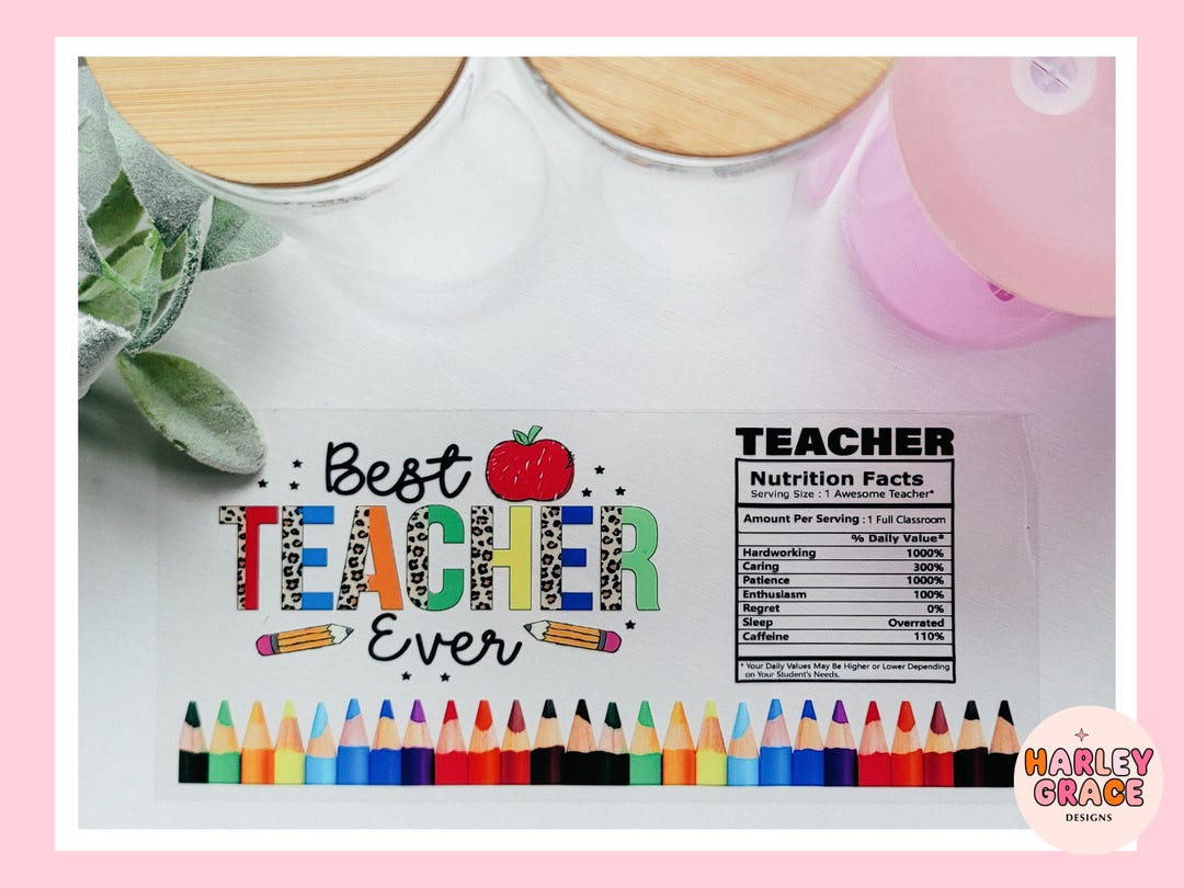 Best Teacher Ever Cup, Best Teacher Cup, Teacher Appreciation Gift ...