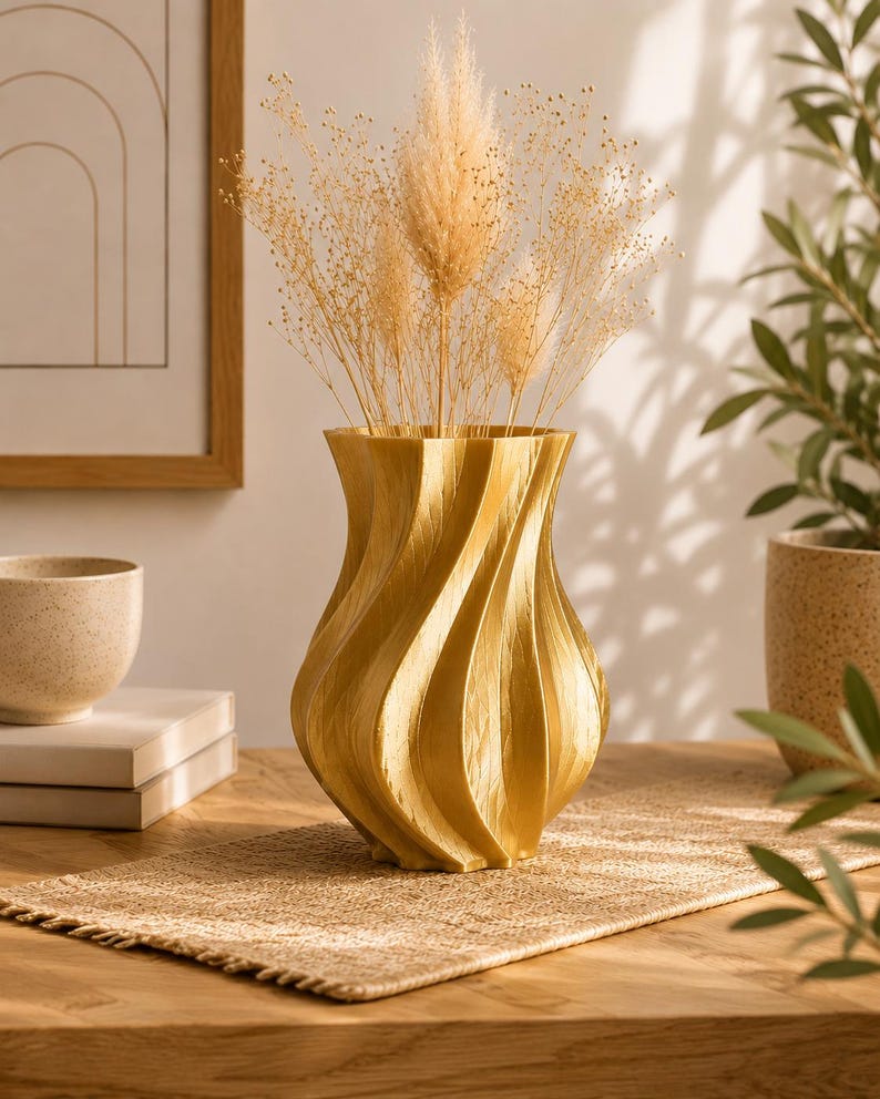 Aurora Twist Vase | Modern 3D Printed | Minimalist Home Decor | Japandi ...