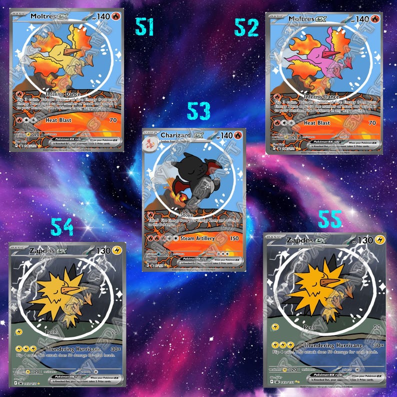 Bubble Pokemon Fan Art Trading Cards Lot 1 - Etsy