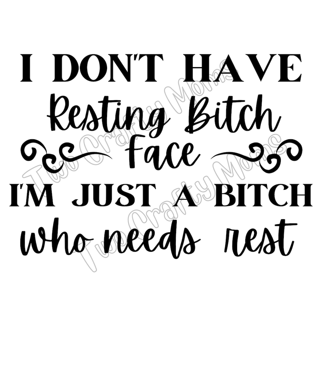 Resting Bitch Face SVG - Etsy
