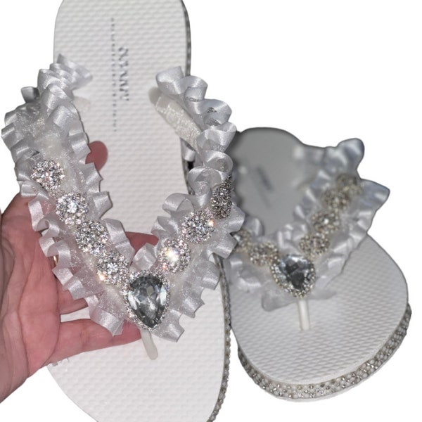 Bride Flip Flops - Etsy