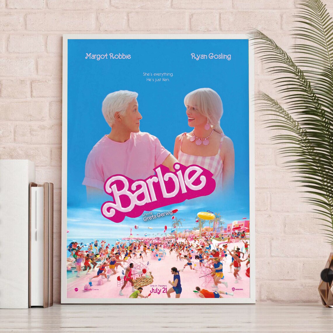 Margot Robbie And Ran Gosling Barbie 2023 Film Poster