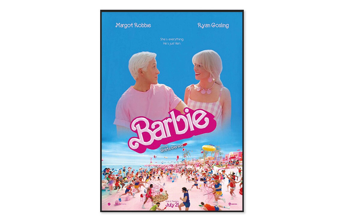 Margot Robbie And Ran Gosling Barbie 2023 Film Poster