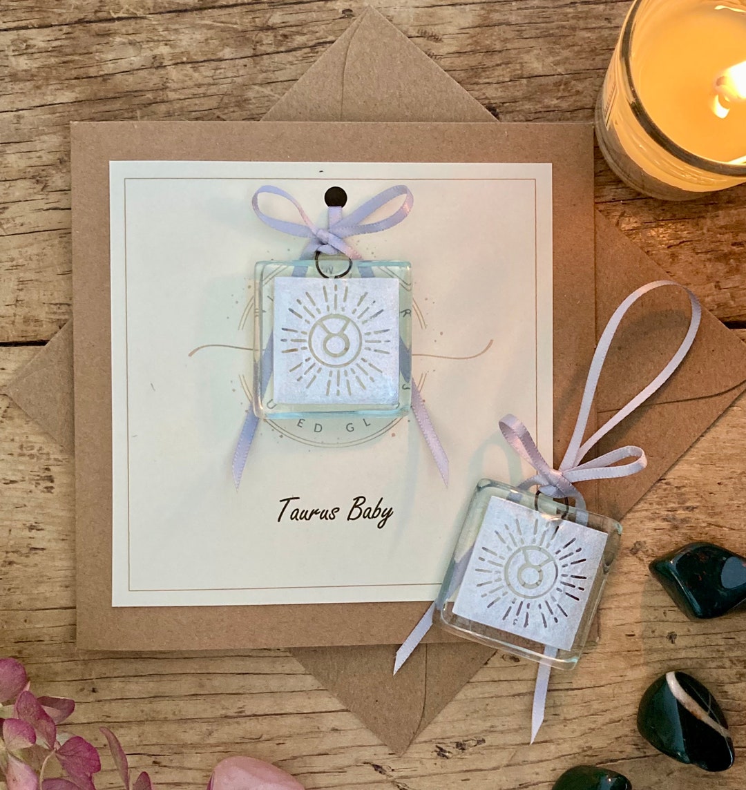 Customizable Zodiac Card With Detachable Suncatcher/keepsake/pocket Hug ...