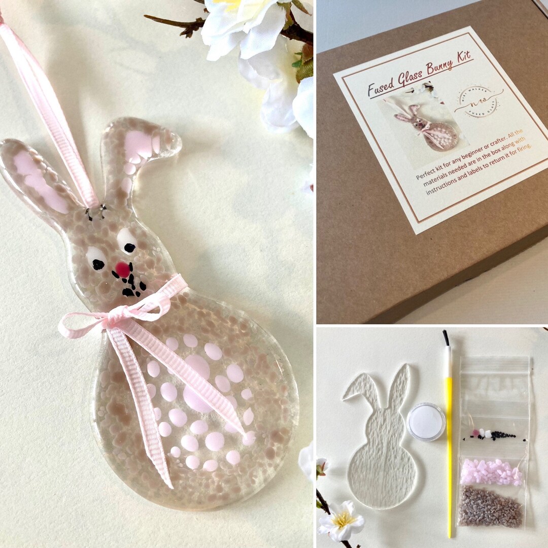 Fused Glass Bunny Kit Make It at Home. Postable Gift. - Etsy