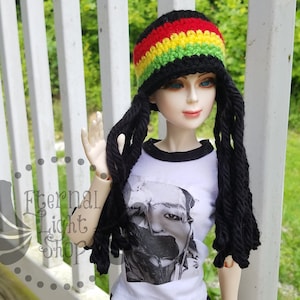 Bjd/barbie/blythe Rasta Dreadlock Hat ANY DOLL Sizes Beanie Clothes ...