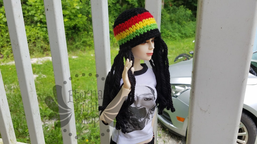 Bjd/barbie/blythe Rasta Dreadlock Hat ANY DOLL Sizes Beanie Clothes ...