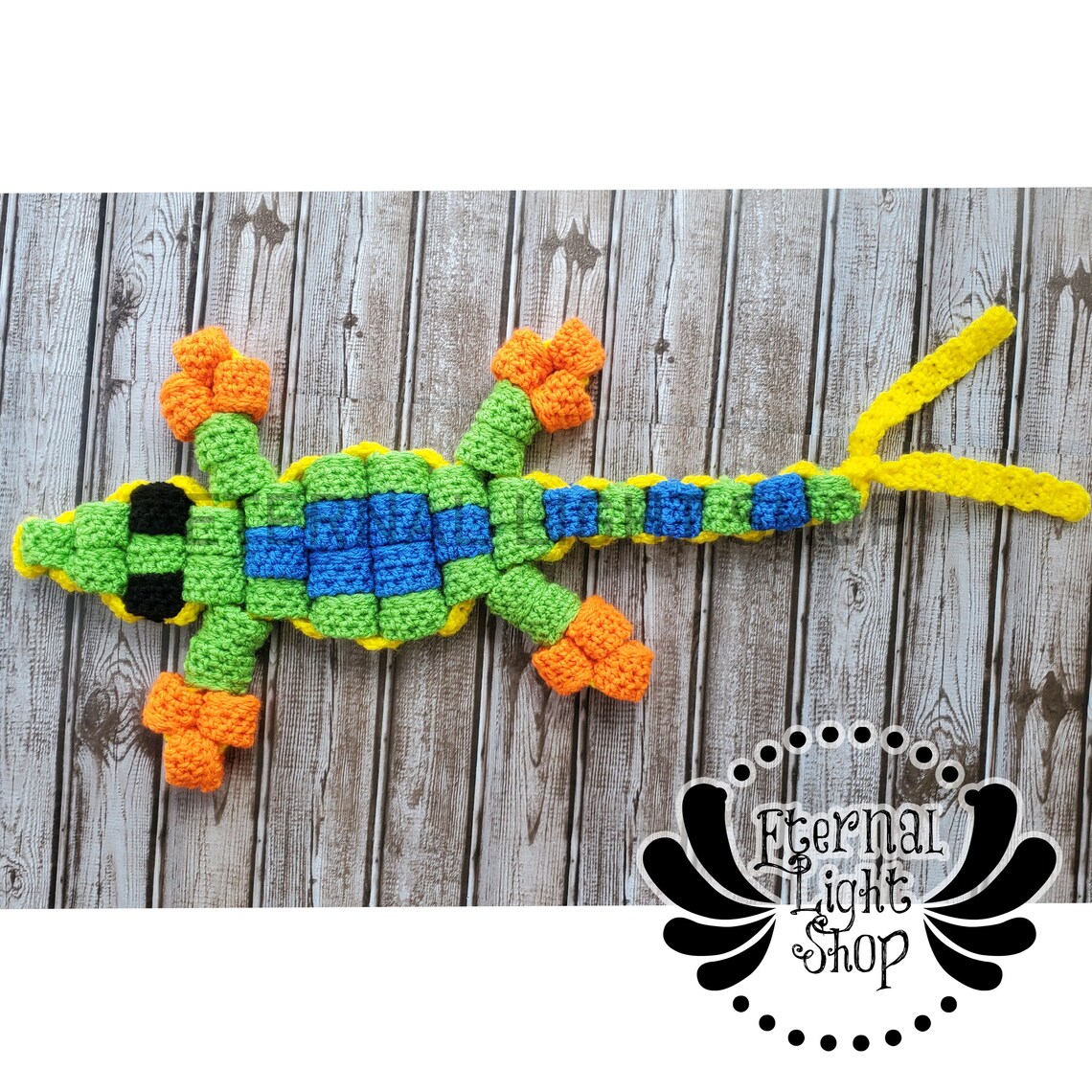 ANY COLOR Crochet Bead Lizard 30x12 - Etsy