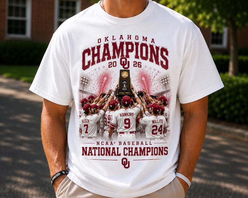 Oklahoma Sooners Baseball National Champions Shirt, NCAA 2026 Tee - Etsy