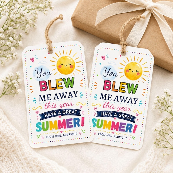 You Blew Me Away This Year Bubble Tag - Etsy UK