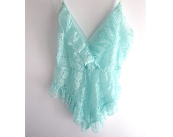 Sheer lace teddy | Etsy