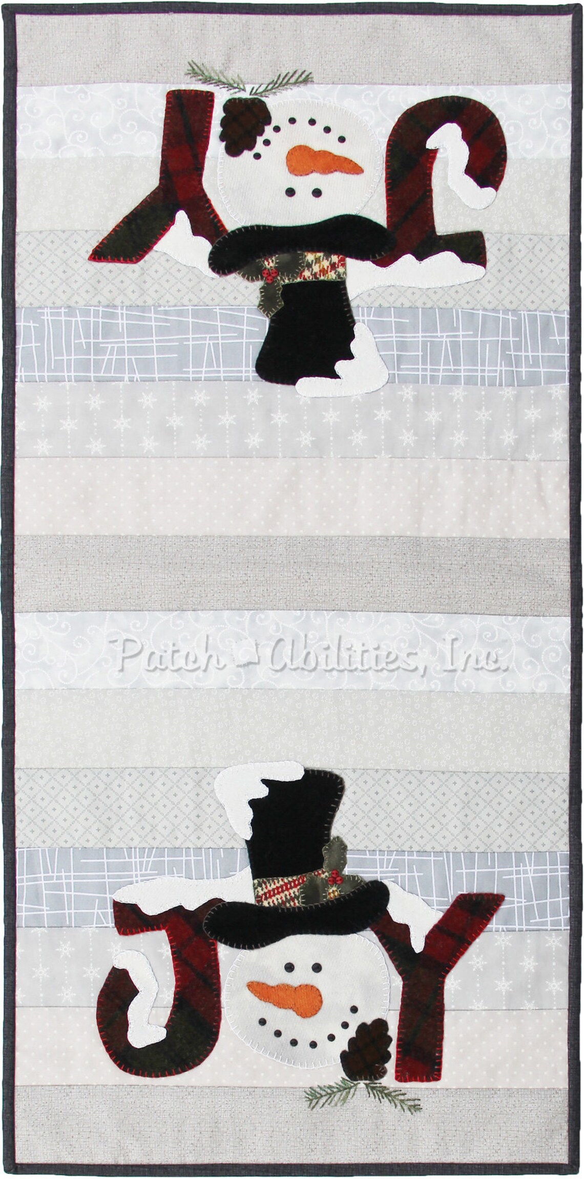 P283 Snowman Joy Table Runner Instant PDF Sewing Pattern Download by ...