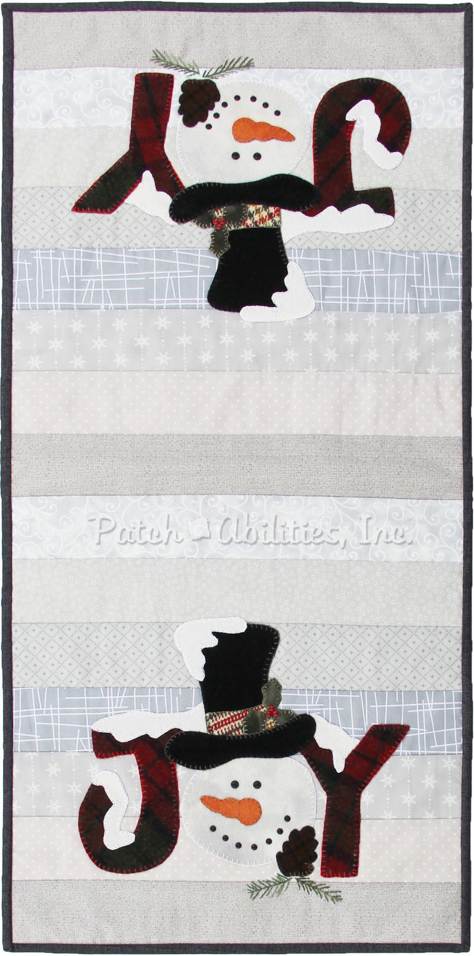 P283 Snowman Joy Table Runner Instant PDF Sewing Pattern Download by ...