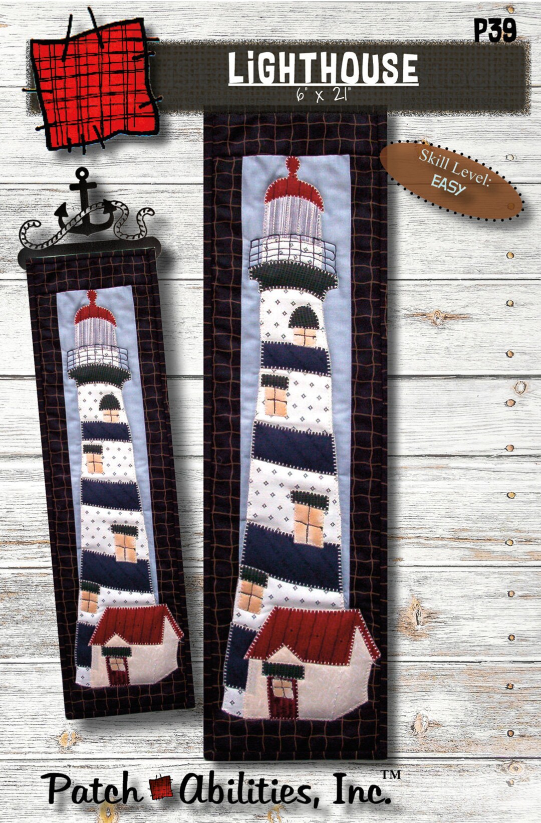 P39 Lighthouse Wall Hanging Instant PDF Sewing Pattern Download by Patch Abilities, Inc. - Etsy
