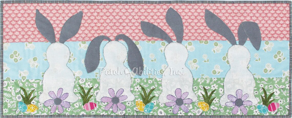 P235 Easter Bunnies Runner Table Runner Instant PDF Digital Download ...