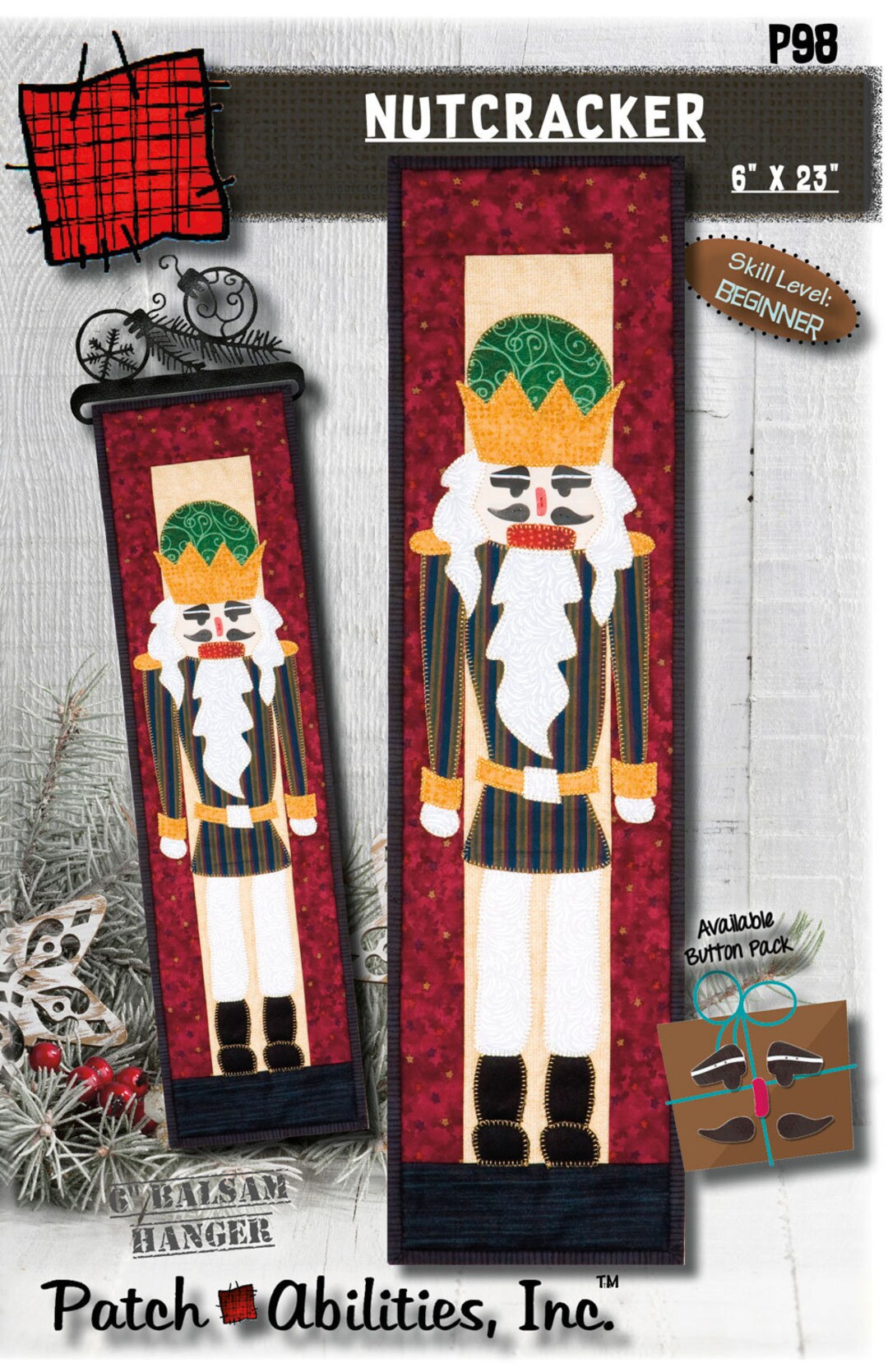 P98 Nutcracker Wall Hanging Instant PDF Sewing Pattern Download by Patch Abilities, Inc. - Etsy