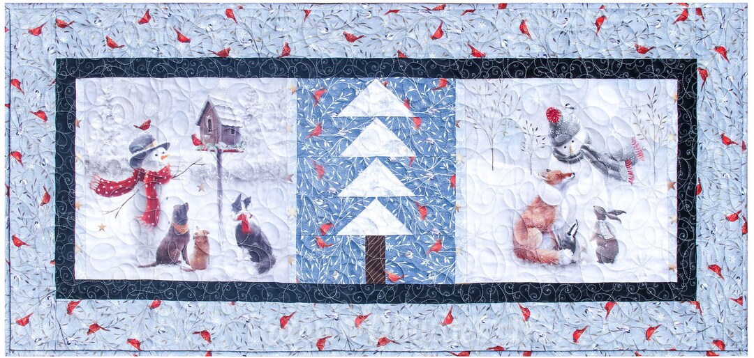 P303 Pieced Tree 'N Panel Runner Instant PDF Sewing Pattern Download by ...