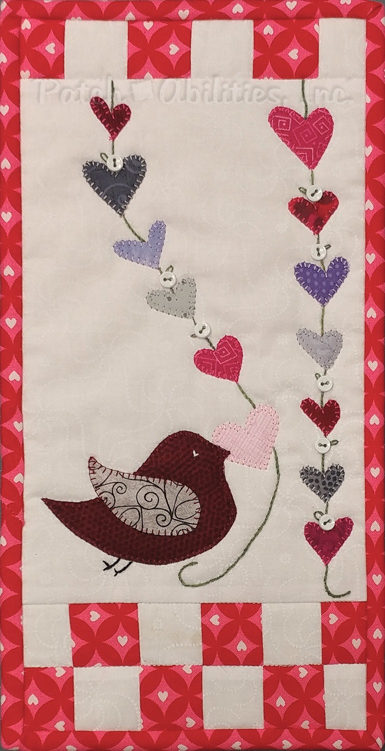 P171 Hangin Hearts Wall Hanging Instant PDF Sewing Pattern Download by Patch Abilities, Inc. - Etsy