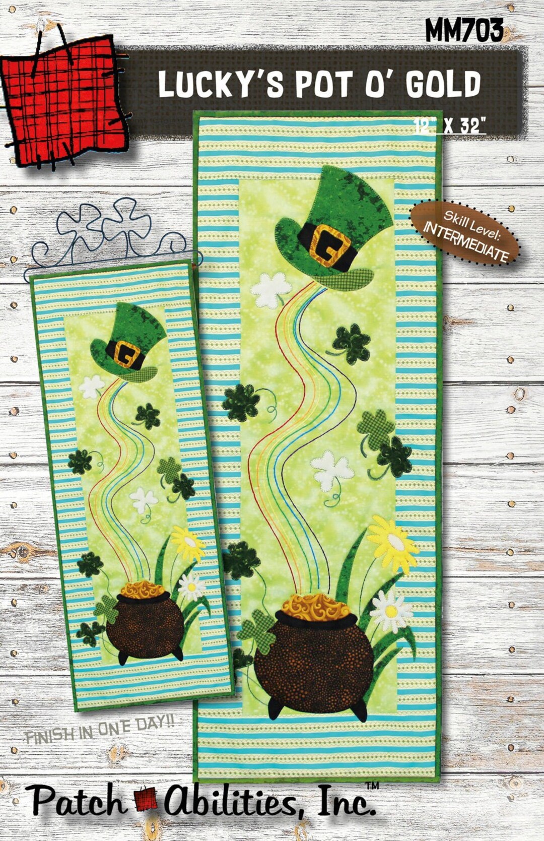 MM703 Luckys Pot'o Gold Wall Hanging Instant PDF Sewing Pattern ...