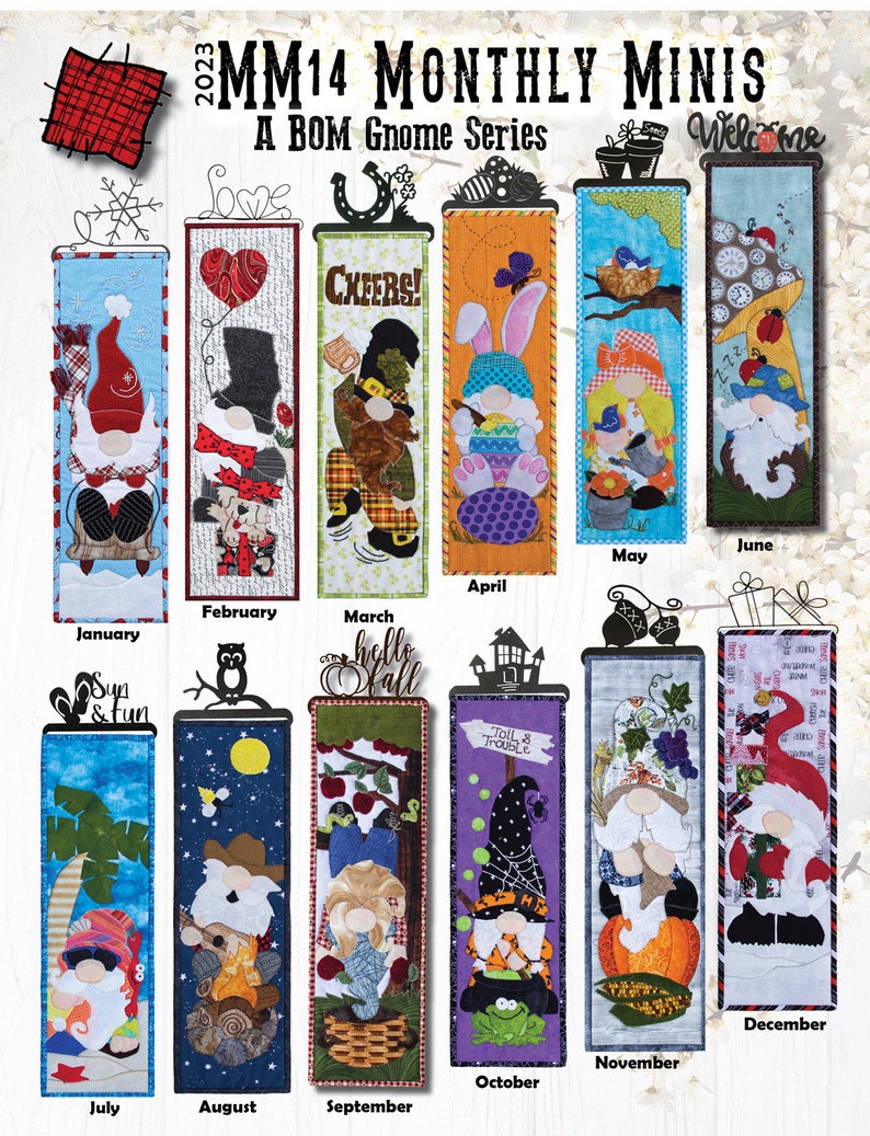 MM14-6 June Bugzzzz June Wall Hanging Instant PDF Download Monthly Mini ...