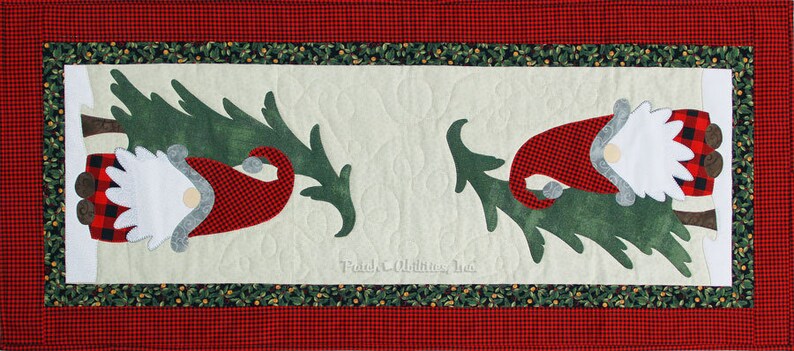 P263 Home With A Gnome Table Runner Instant PDF Digital Download Sewing ...